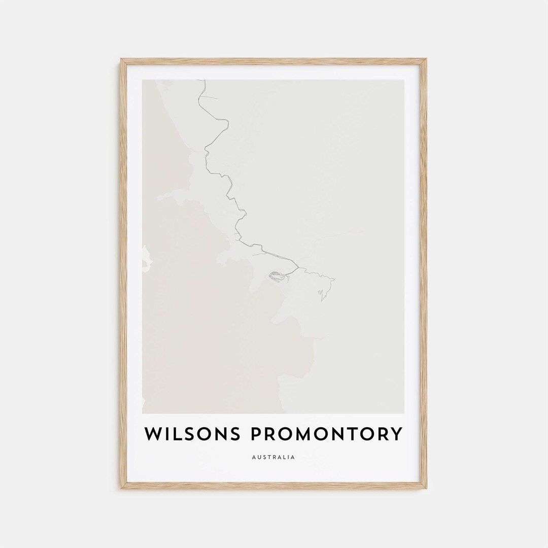 Map of Wilsons Promontory Print, Wilsons Promontory Map Gift, Wilsons ...
