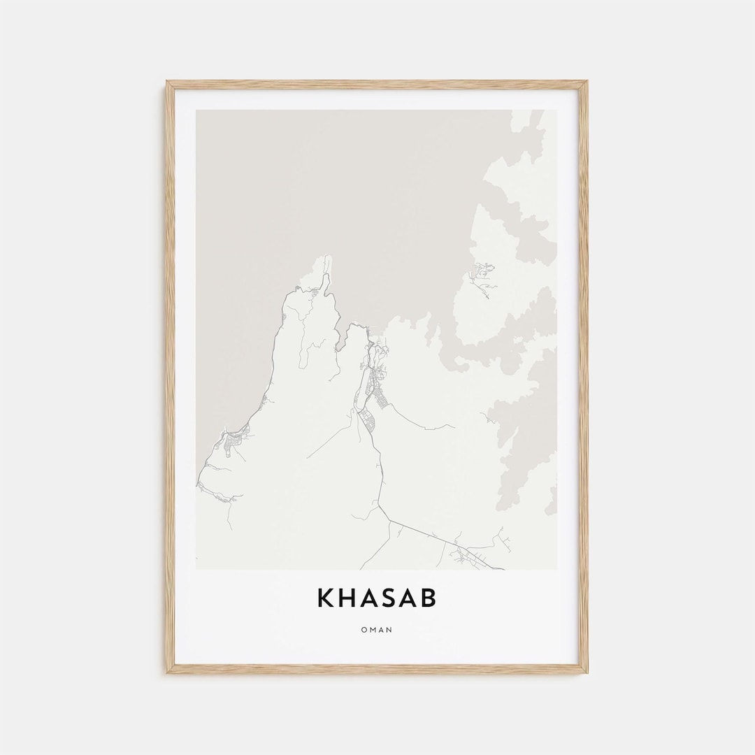 Map of Khasab Print, Khasab Map Gift, Khasab Poster, City Map Artwork ...