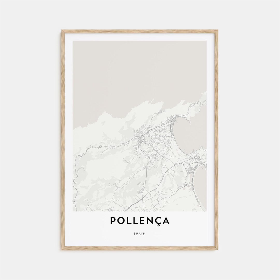 Map of Pollenca Print, Pollenca Map Gift, Pollenca Poster, City Map ...