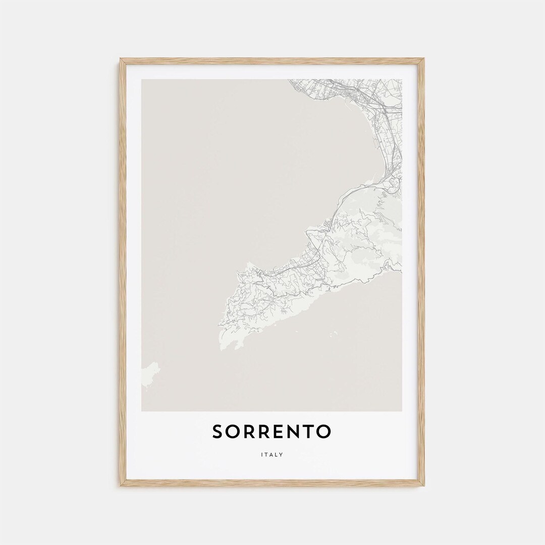 Map of Sorrento Print, Sorrento Map Gift, Sorrento Poster, City Map ...