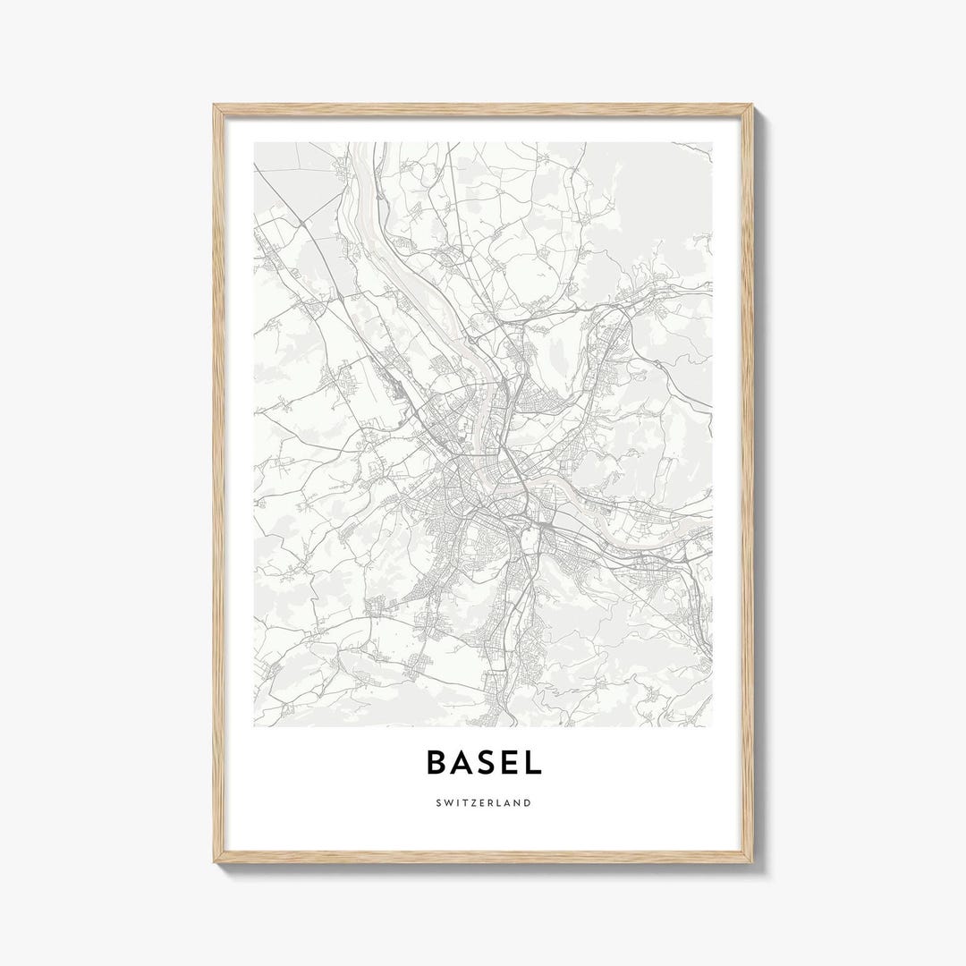 Map of Basel Print, Basel Map Gift, Basel Poster, City Map Artwork for ...