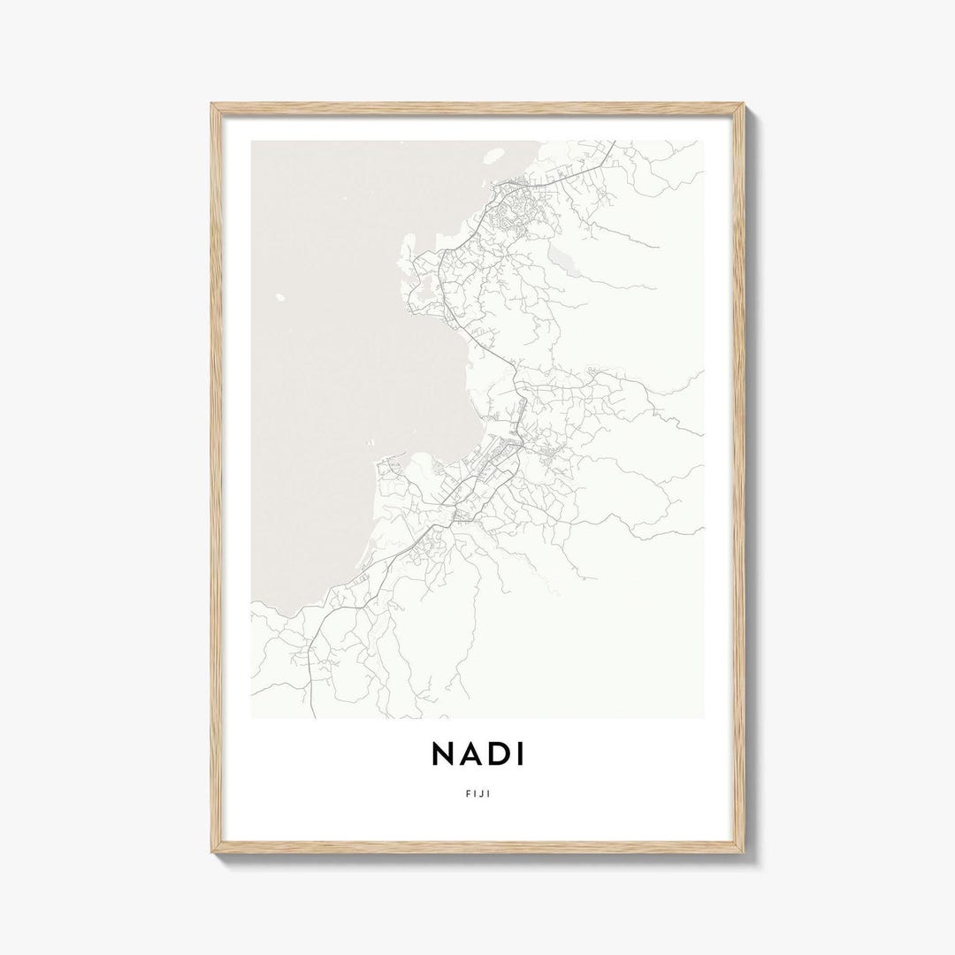 Map of Nadi Print, Nadi Map Gift, Nadi Poster, City Map Artwork for ...