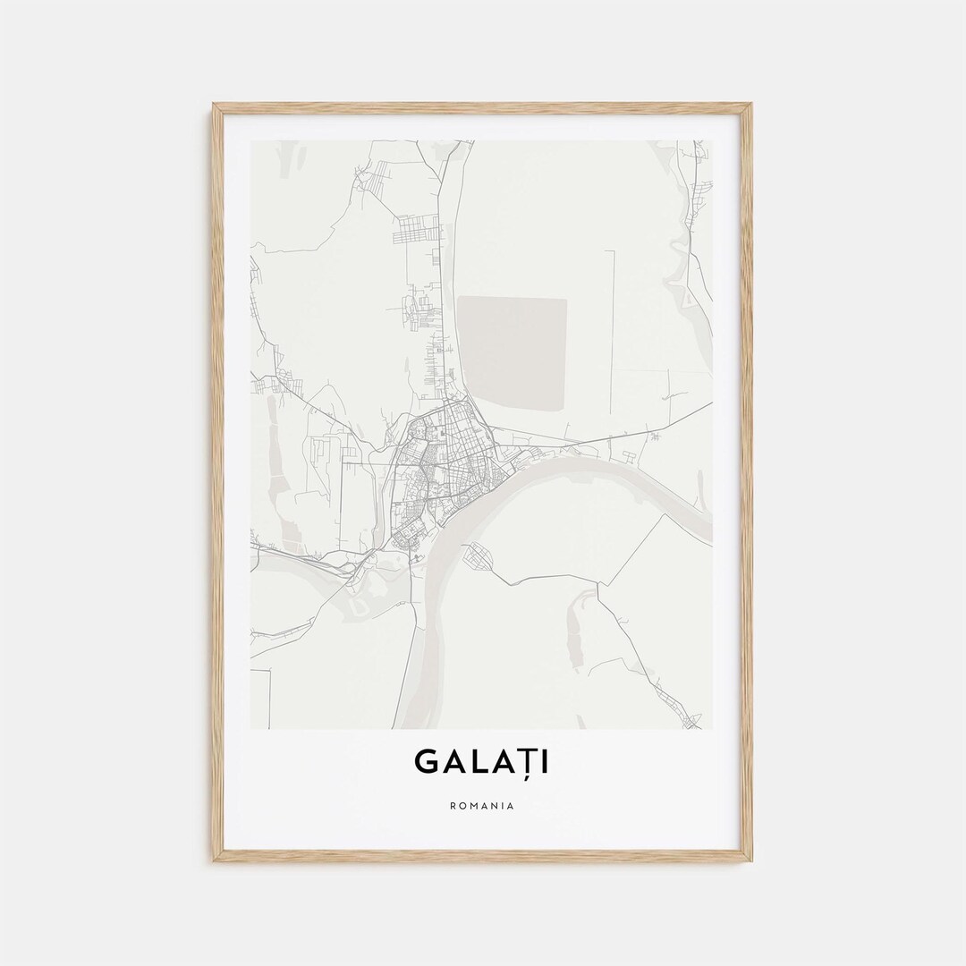 Map of Galati Print, Galati Map Gift, Galati Poster, City Map Artwork ...