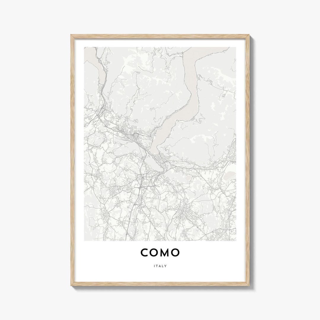 Como Map Poster Print, Lake Como Wall Art, Lombardy Decor, Italy City ...