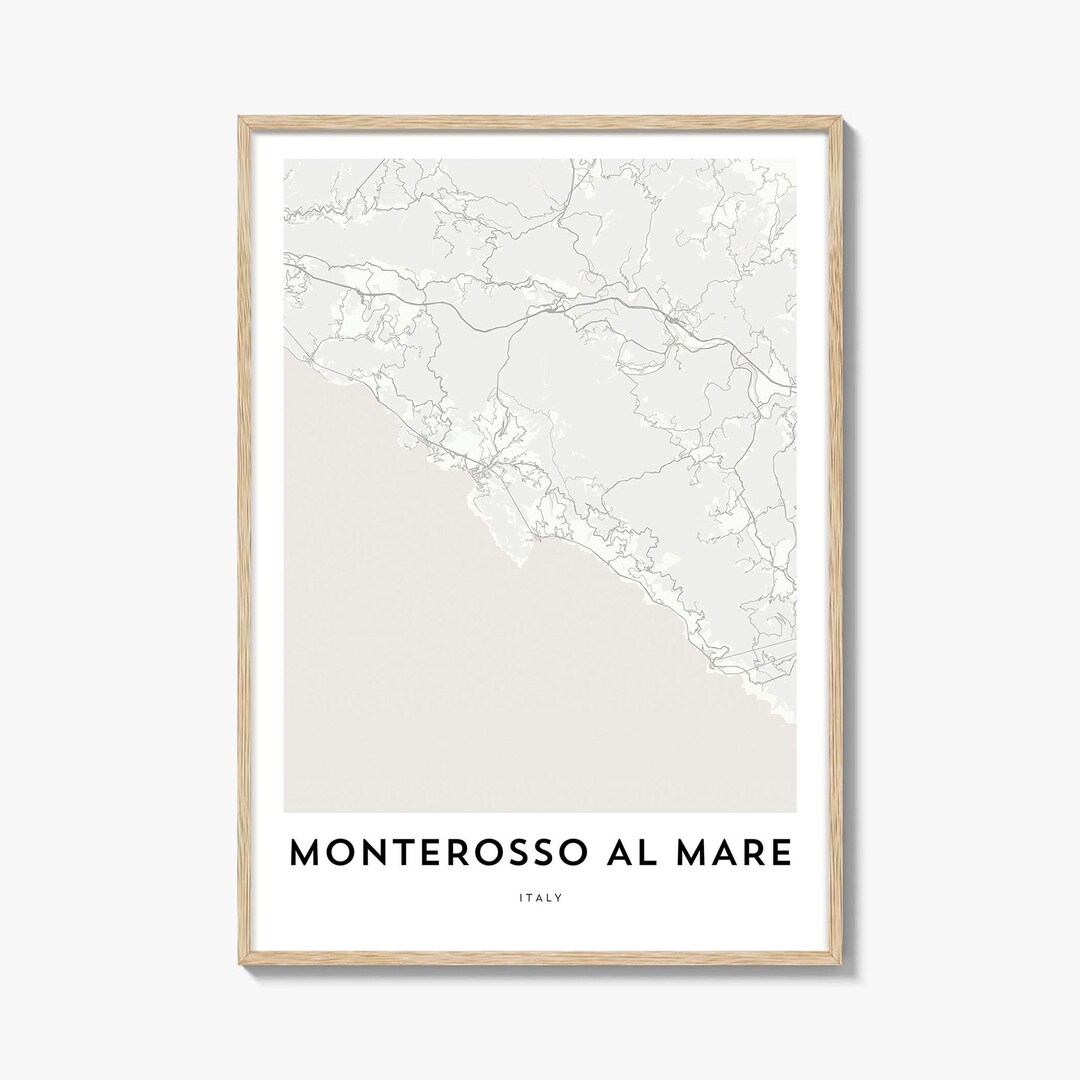 Map of Monterosso Al Mare Print, Monterosso Al Mare Map Gift ...