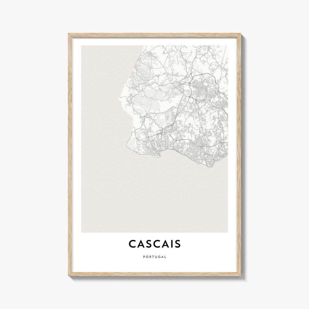 Cascais Map Print: Portugal City Map Artwork - Etsy Canada