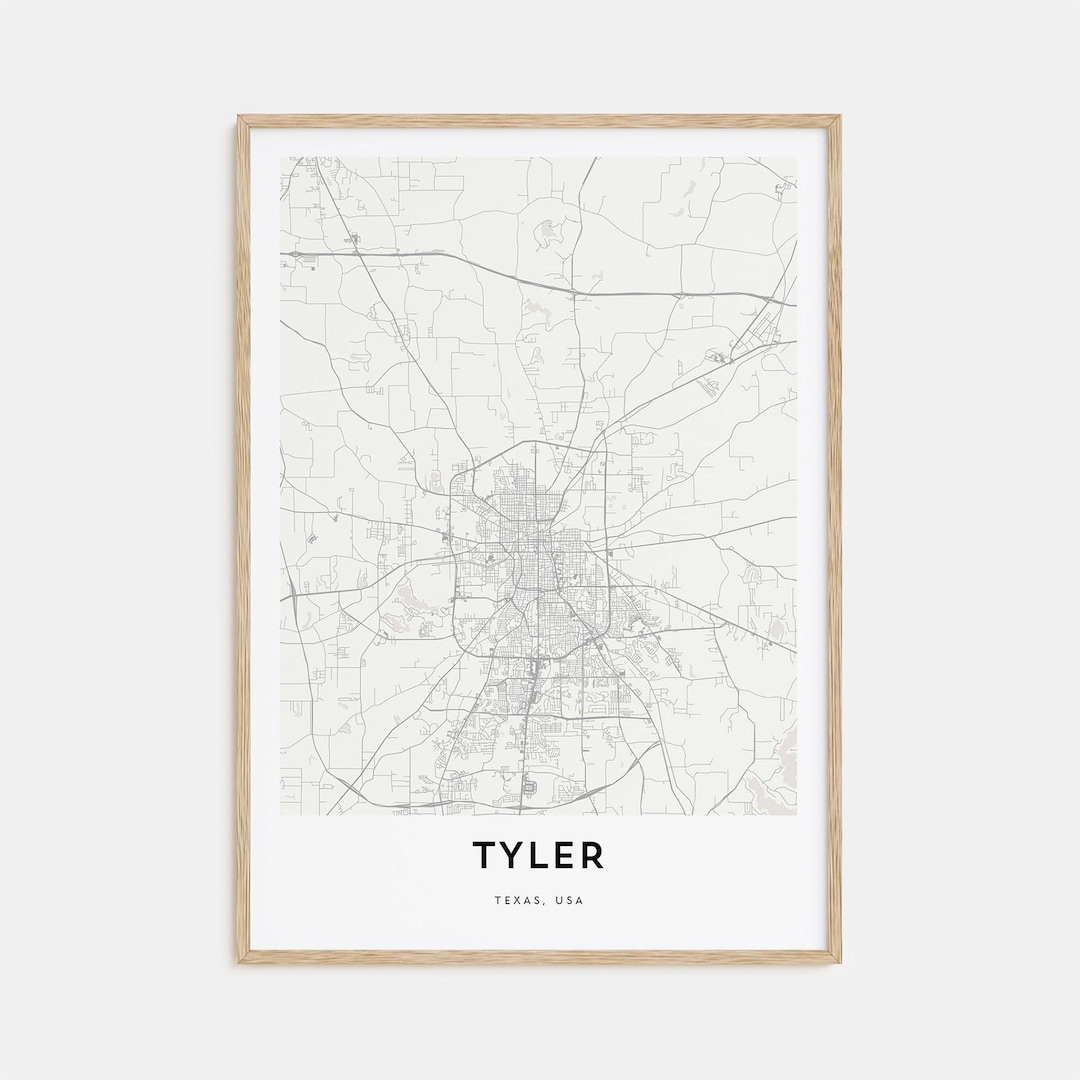 Map of Tyler Print, Tyler Map Gift, Tyler Poster, City Map Artwork for ...