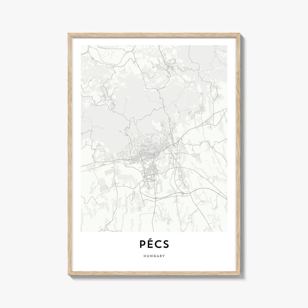 Map of Pecs Print, Pecs Map Gift, Pecs Poster, City Map Artwork for ...