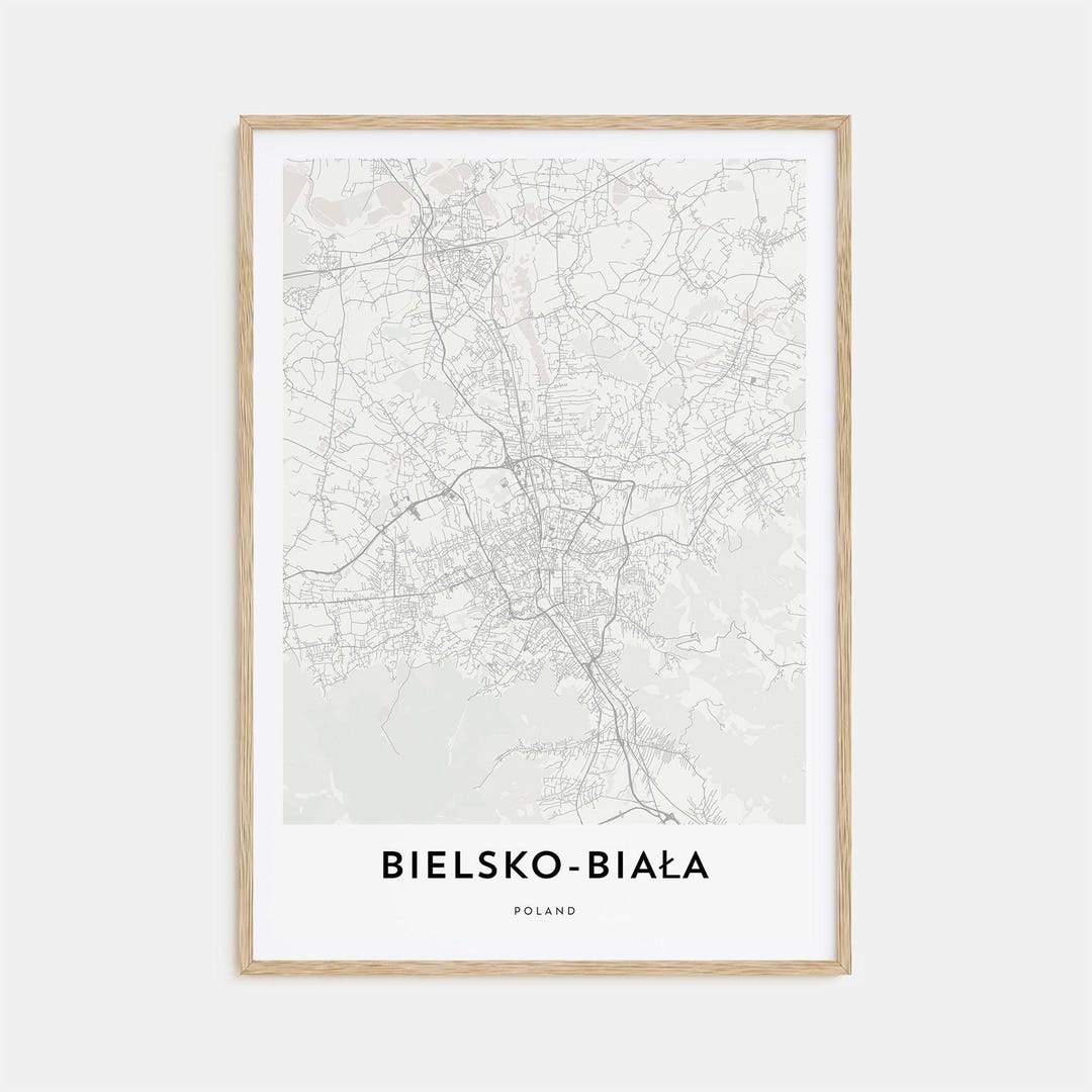 Map of Bielsko-biala Print, Bielsko-biala Map Gift, Bielsko-biala ...