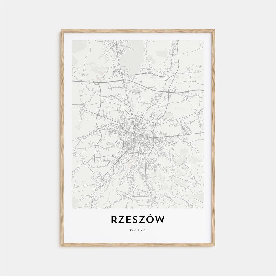 Map of Rzeszow Print, Rzeszow Map Gift, Rzeszow Poster, City Map ...