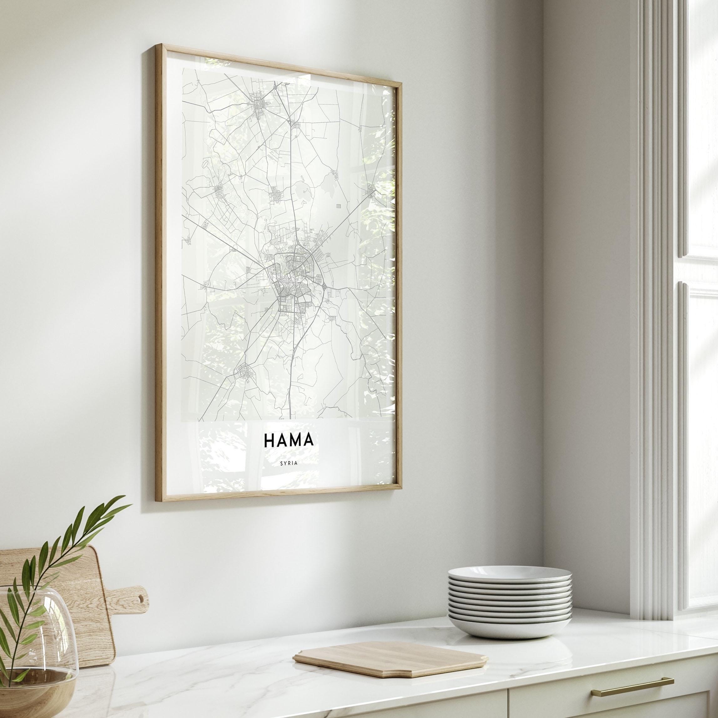 Map of Hama Print, Hama Map Gift, Hama Poster, City Map Artwork for ...