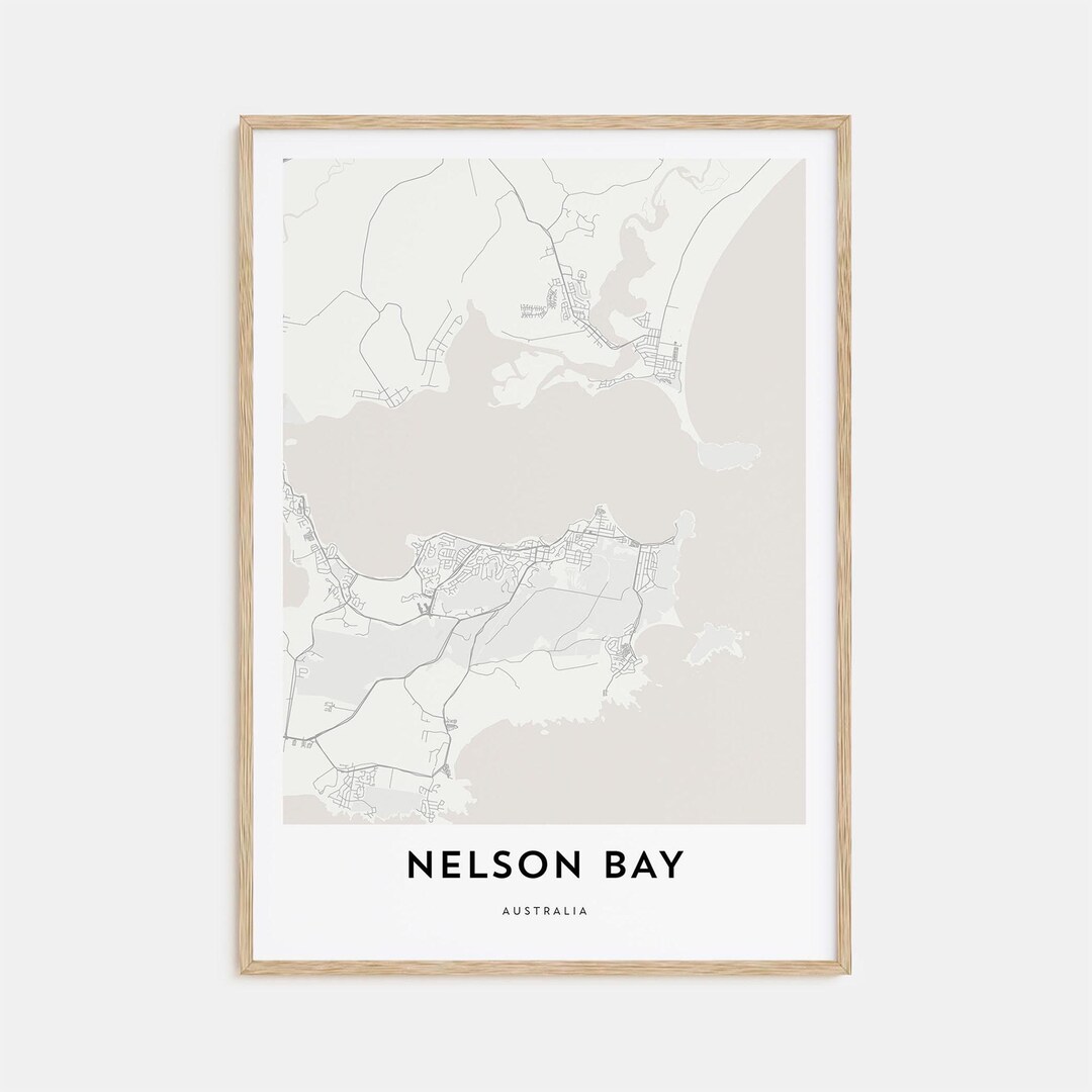 Map of Nelson Bay Print, Nelson Bay Map Gift, Nelson Bay Poster, City ...