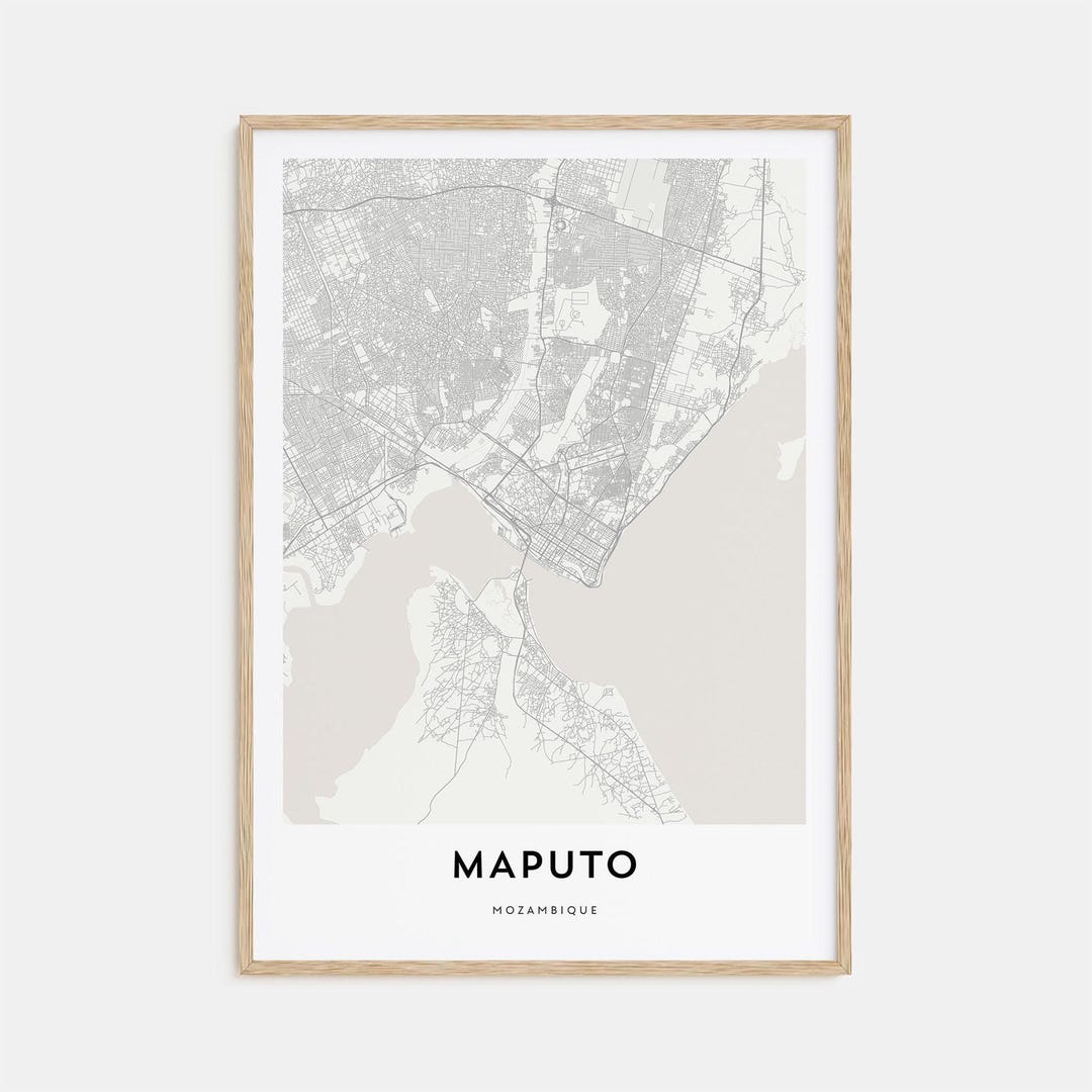 Map of Maputo Print, Maputo Map Gift, Maputo Poster, City Map Artwork ...