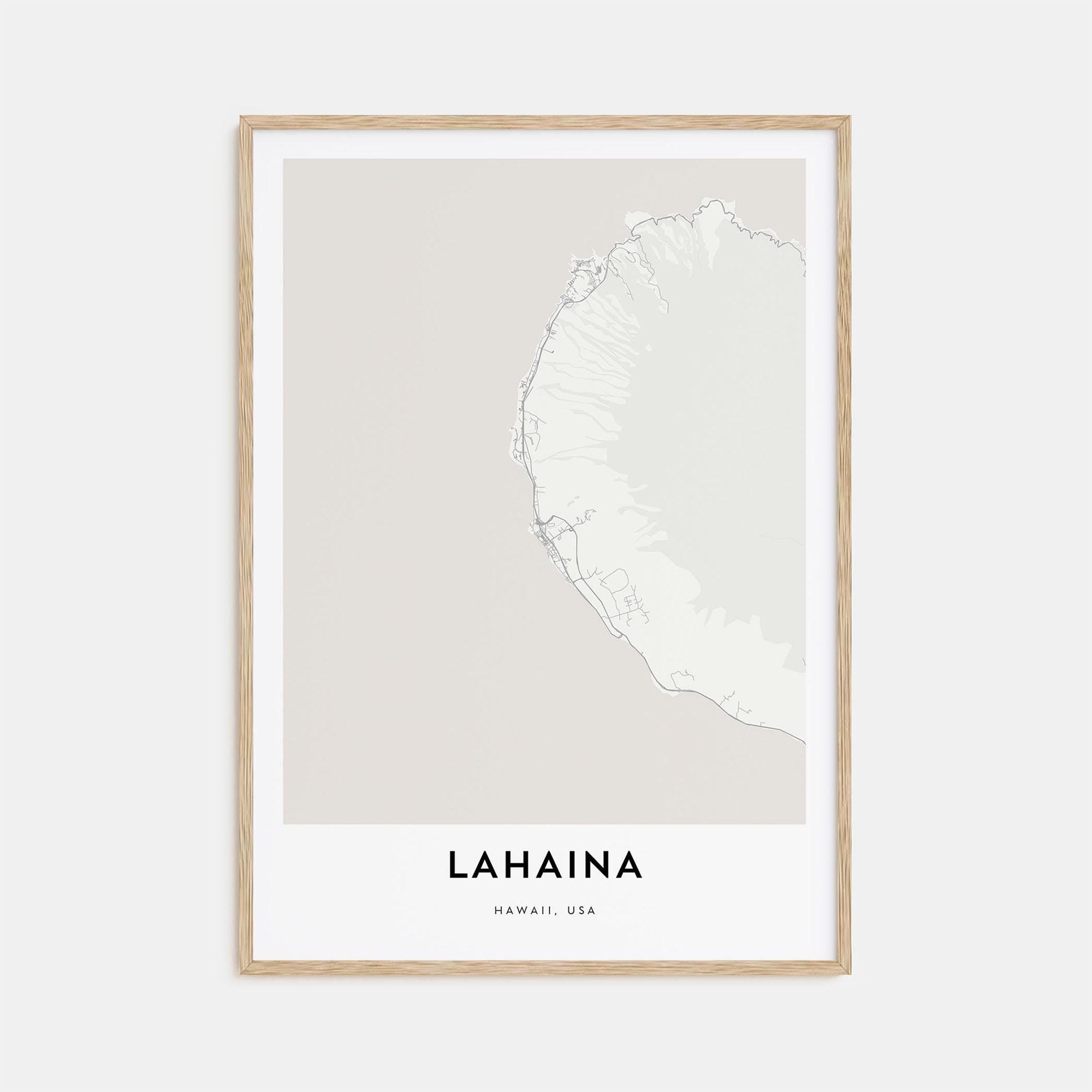 Map of Lahaina Print, Lahaina Map Gift, Lahaina Poster, City Map ...