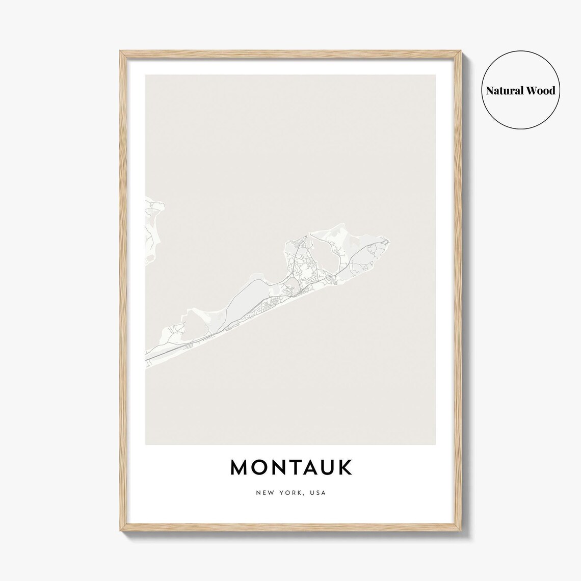 Montauk Map Poster Print, Long Island Wall Art, New York Decor, USA ...