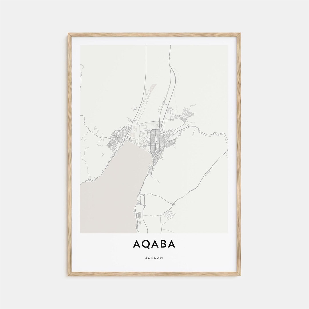 Map of Aqaba Print, Aqaba Map Gift, Aqaba Poster, City Map Artwork for ...