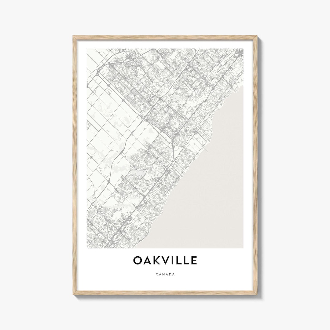 Map of Oakville Print, Oakville Map Gift, Oakville Poster, City Map ...