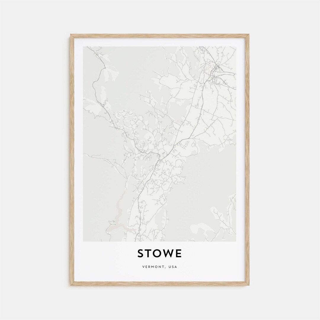 Map of Stowe Print, Stowe Map Gift, Stowe Poster, City Map Artwork for ...