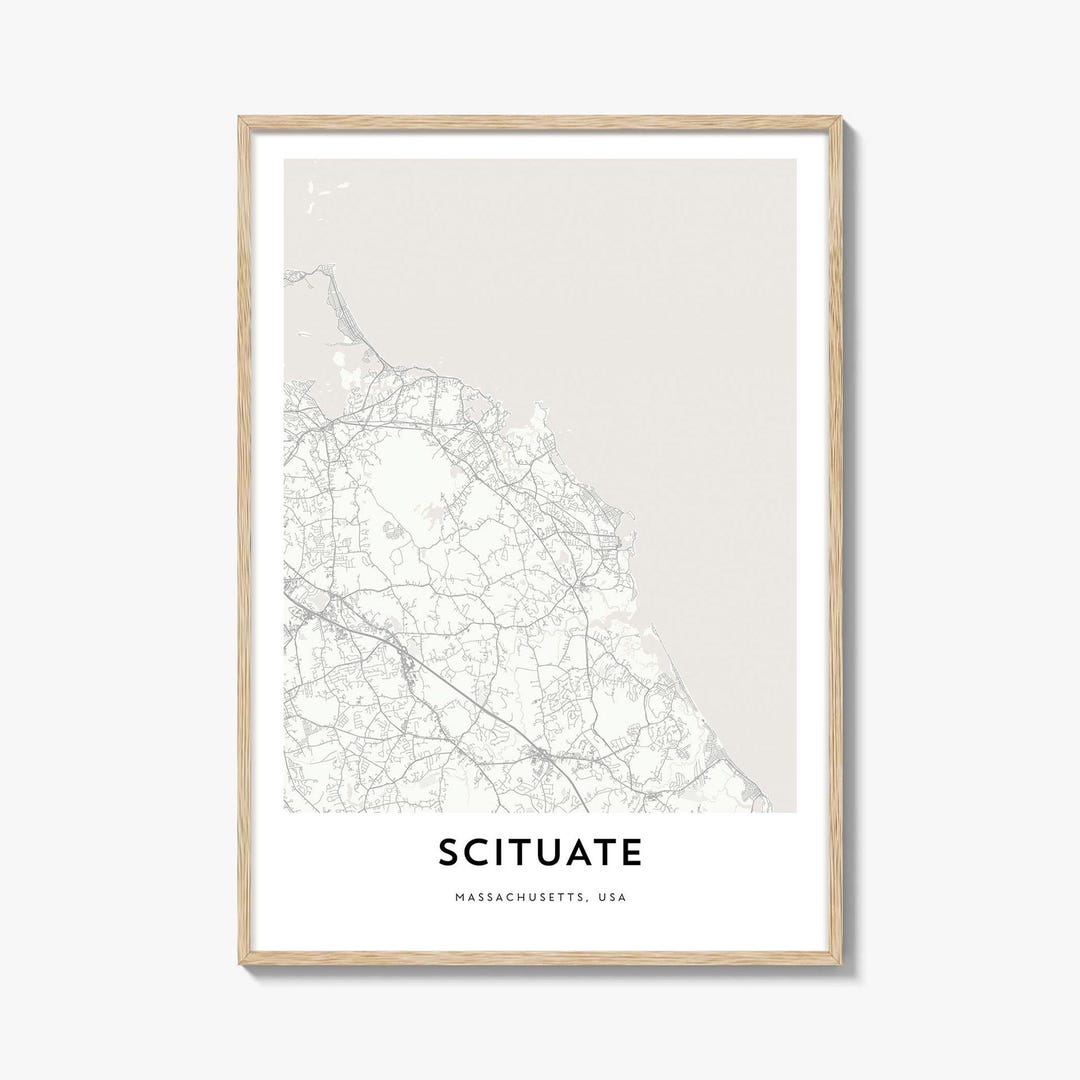 Map of Scituate Print, Scituate Map Gift, Scituate Poster, City Map ...