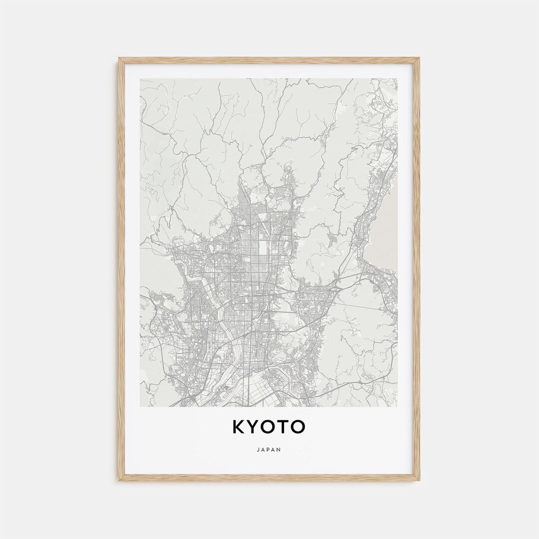 Map of Kyoto Print, Kyoto Map Gift, Kyoto Poster, City Map Artwork for ...