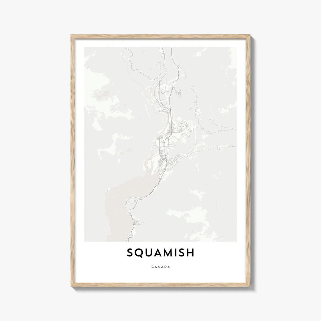 Map of Squamish Print, Squamish Map Gift, Squamish Poster, City Map ...