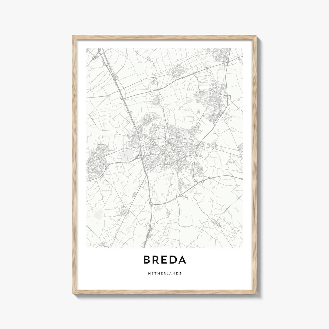 Map of Breda Print, Breda Map Gift, Breda Poster, City Map Artwork for ...