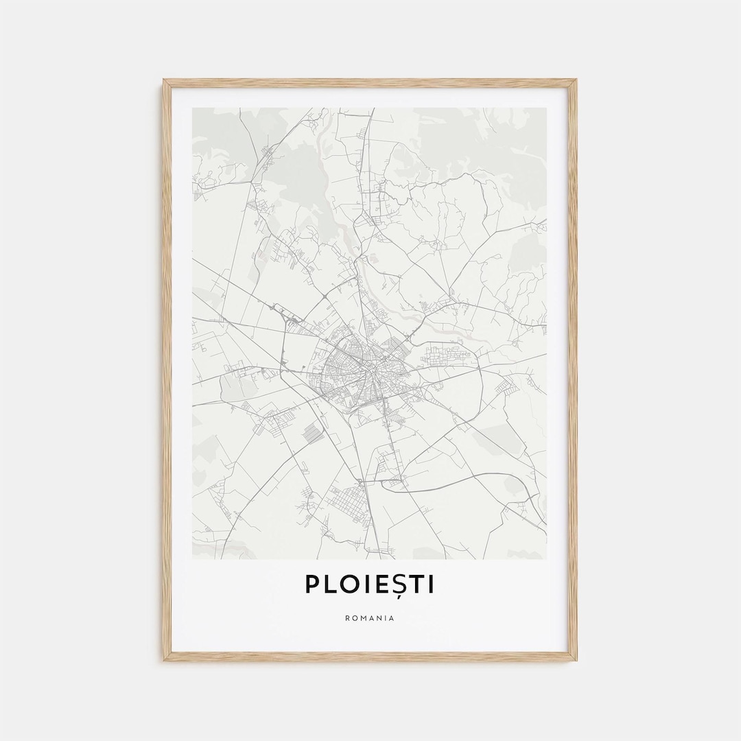 Map of Ploiesti Print, Ploiesti Map Gift, Ploiesti Poster, City Map ...