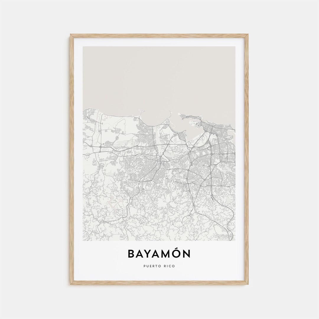 Map of Bayamon Print, Bayamon Map Gift, Bayamon Poster, City Map ...