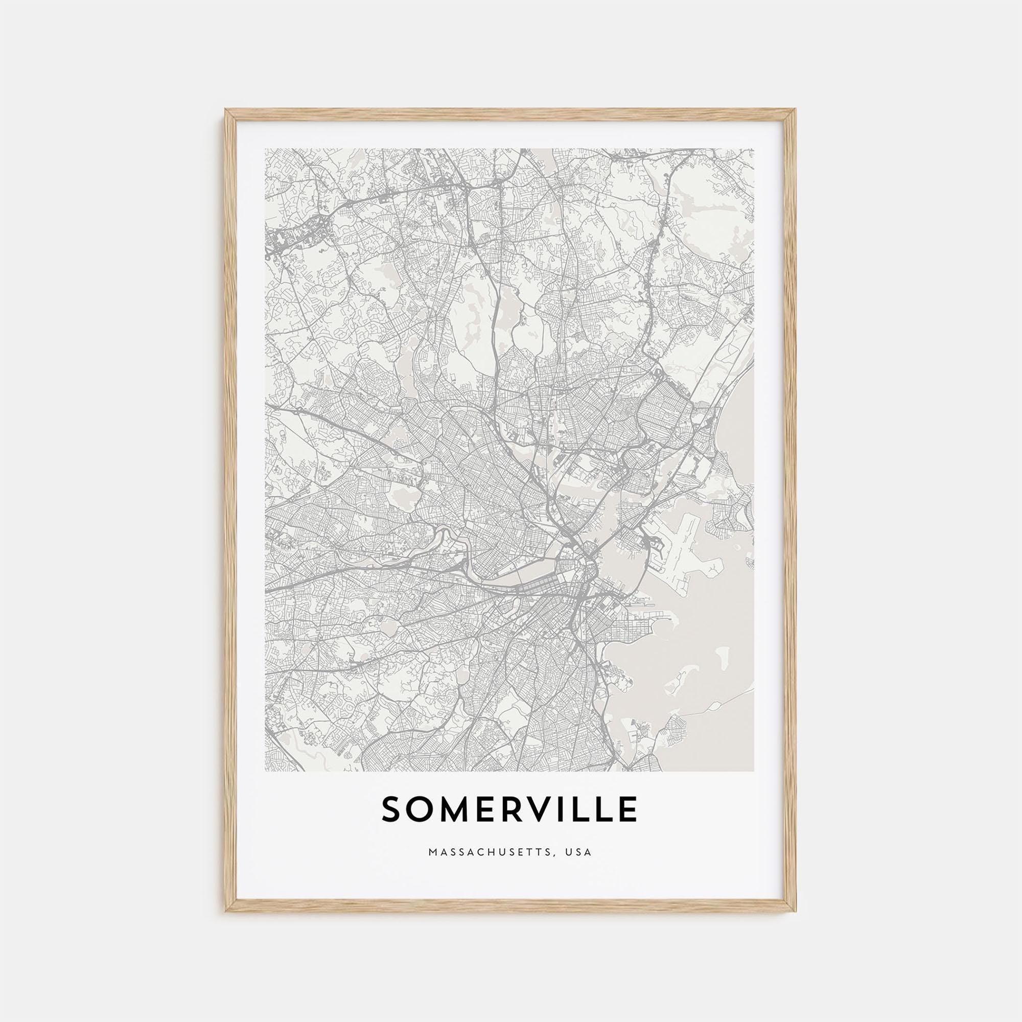 Map of Somerville Print, Somerville Map Gift, Somerville Poster, City ...