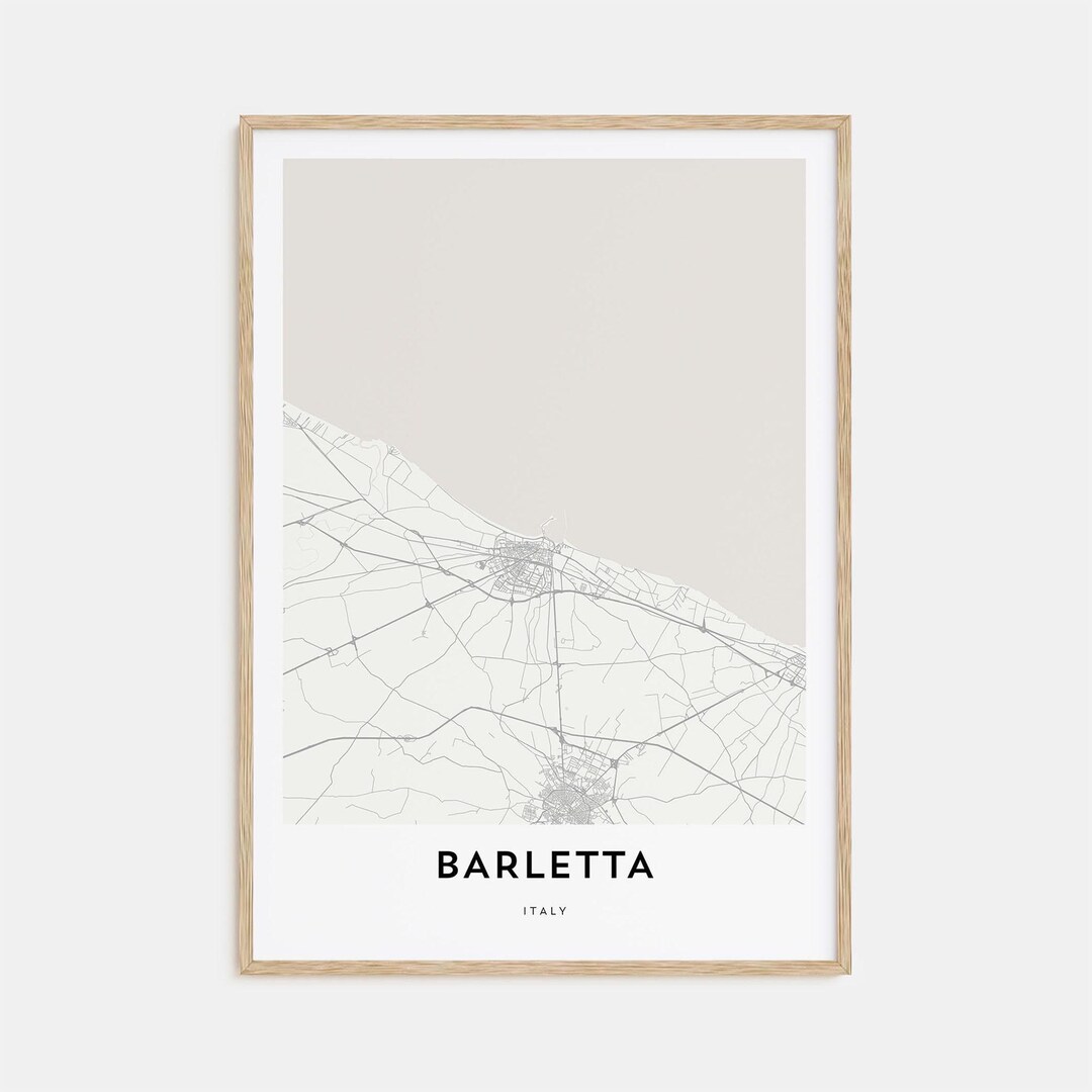 Map of Barletta Print, Barletta Map Gift, Barletta Poster, City Map ...
