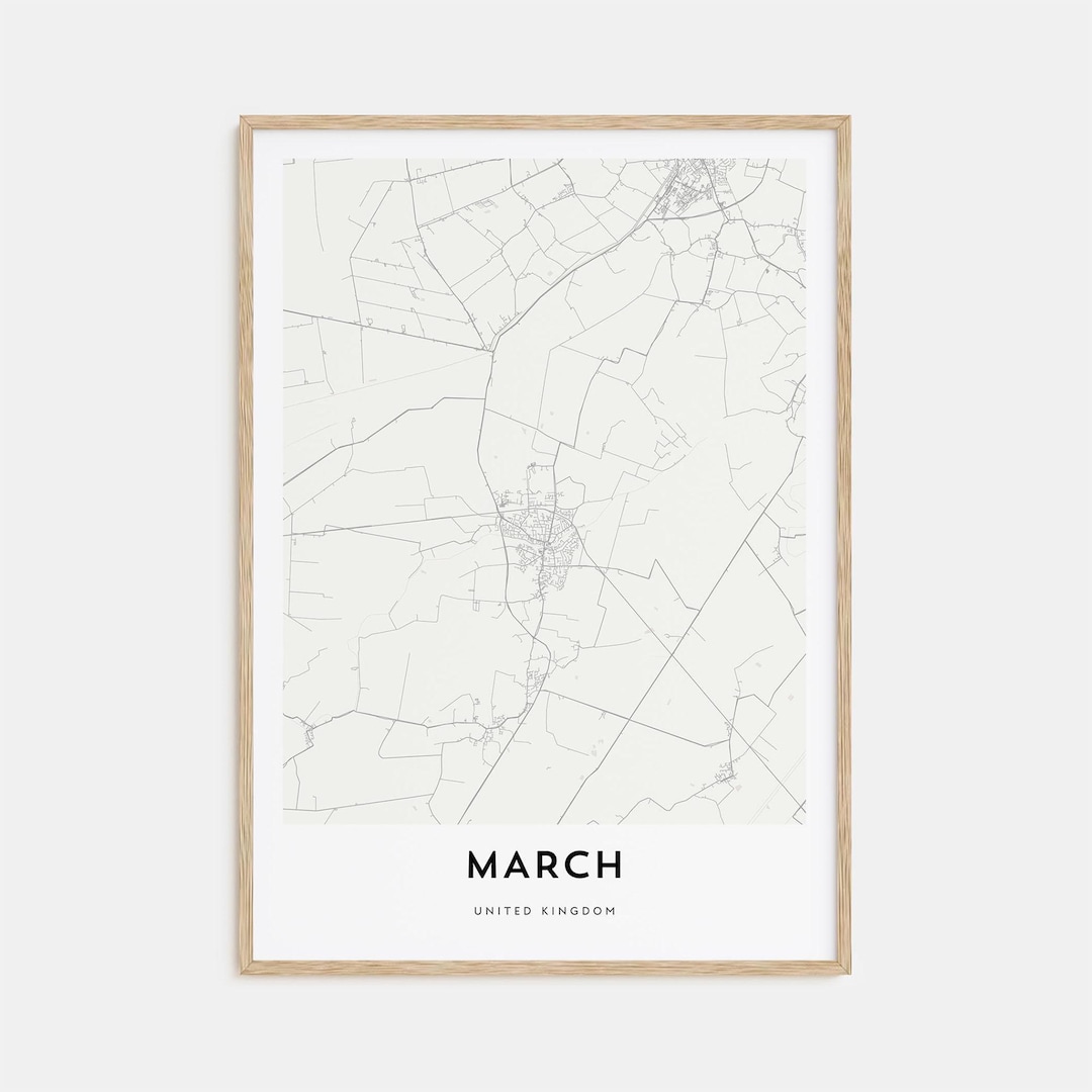 Map of March Print, March Map Gift, March Poster, City Map Artwork for ...