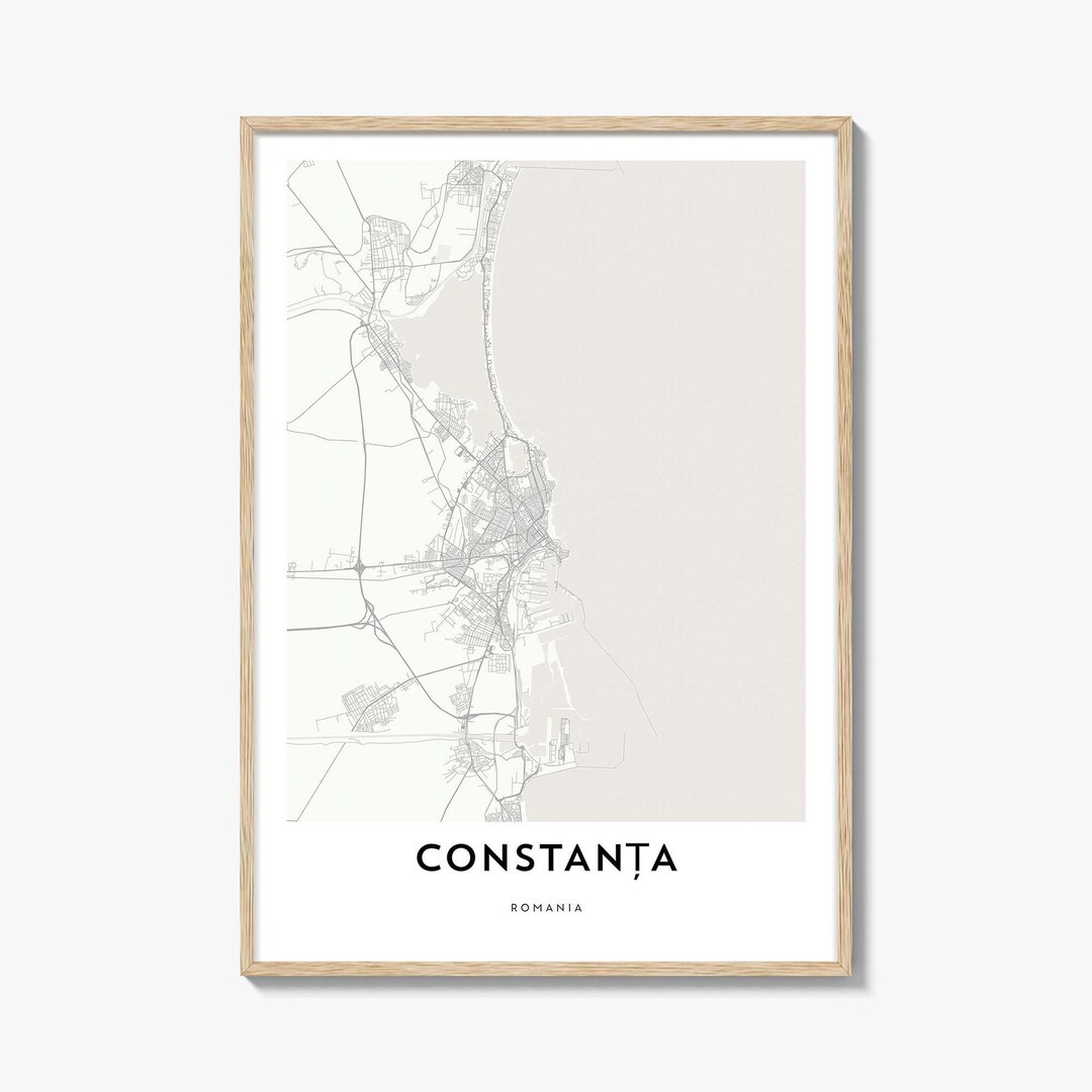 Map of Constanta Print, Constanta Map Gift, Constanta Poster, City Map ...