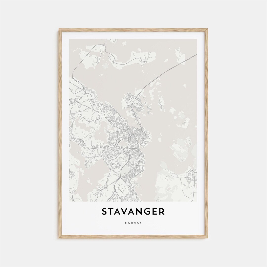 Map of Stavanger Print, Stavanger Map Gift, Stavanger Poster, City Map ...
