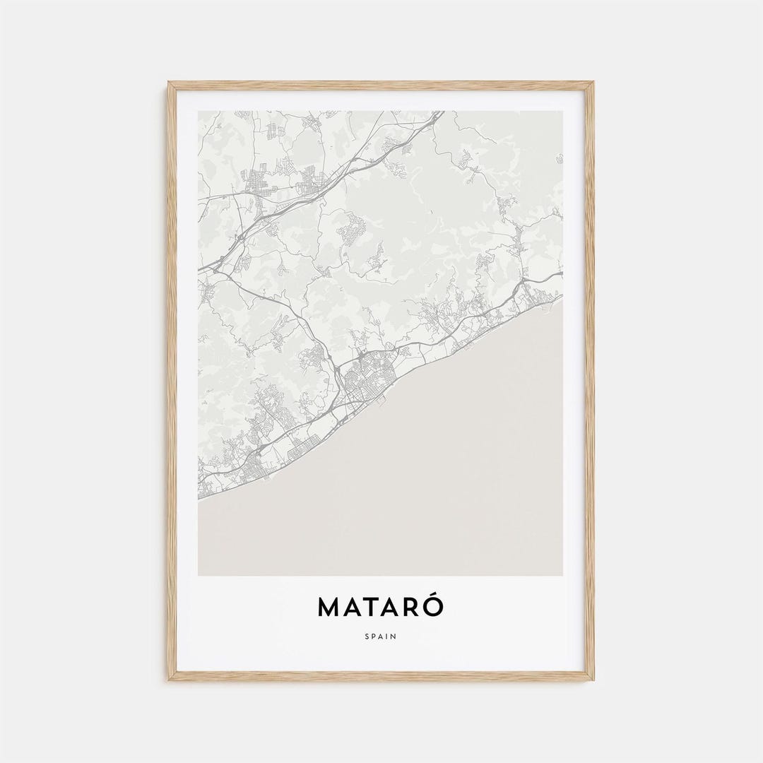 Map of Mataro Print, Mataro Map Gift, Mataro Poster, City Map Artwork ...