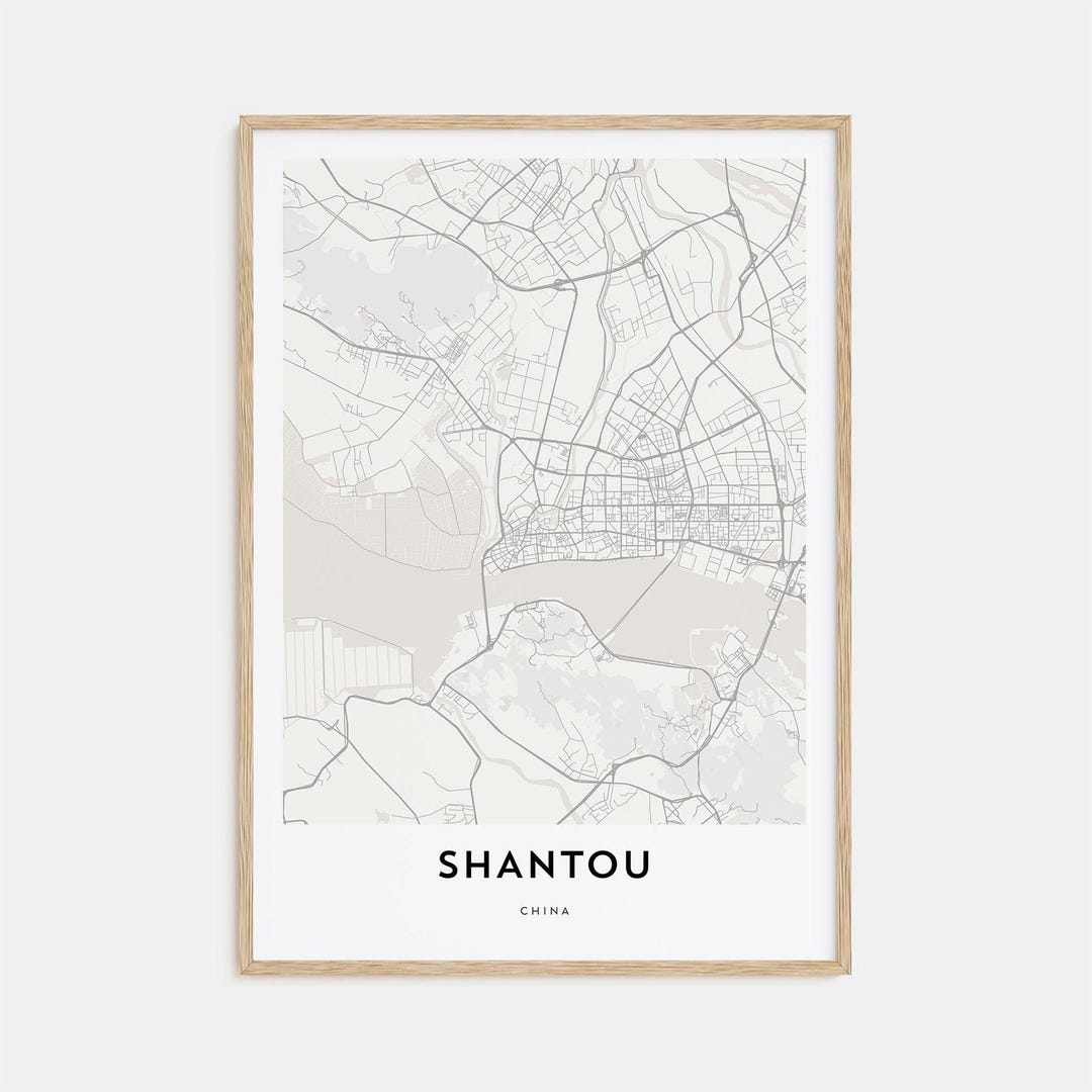 Map of Shantou Print, Shantou Map Gift, Shantou Poster, City Map ...