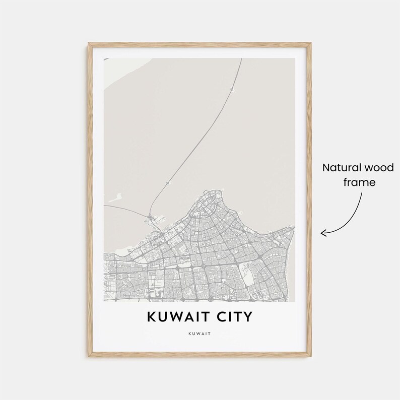 Map of Kuwait City Print, Kuwait City Map Gift, Kuwait City Poster ...
