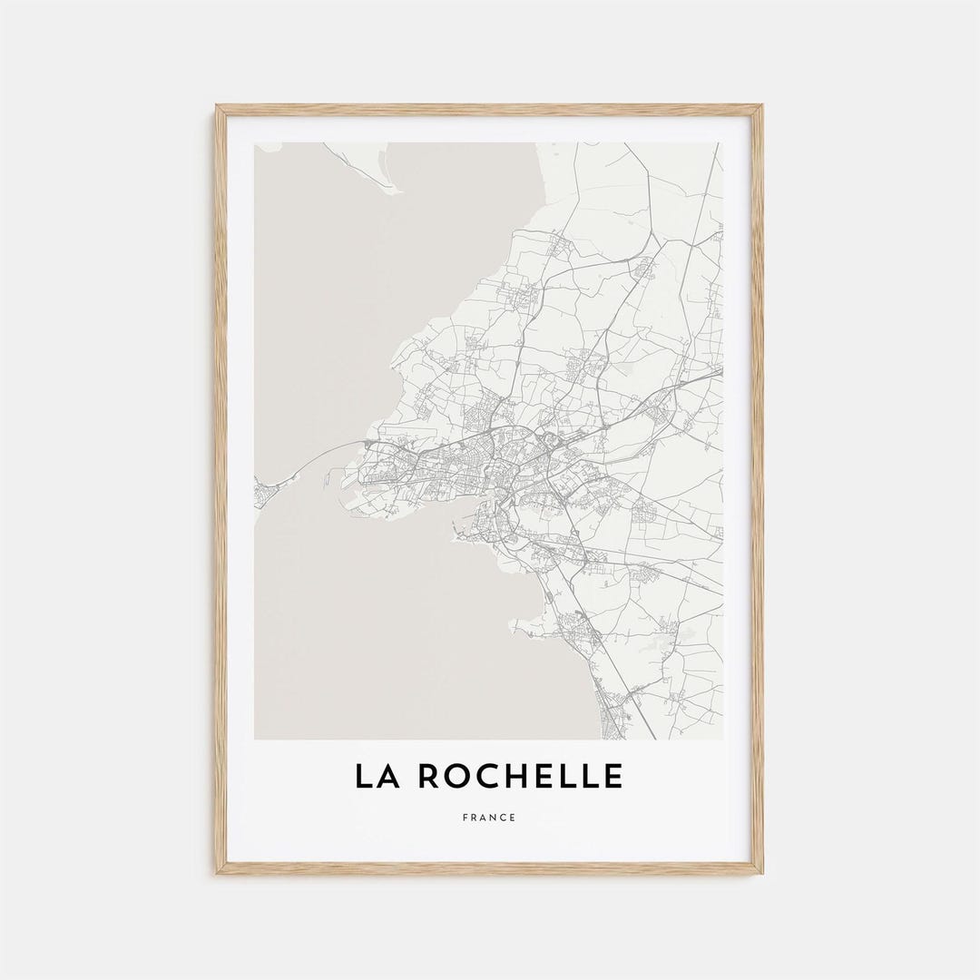 Map of La Rochelle Print, La Rochelle Map Gift, La Rochelle Poster ...