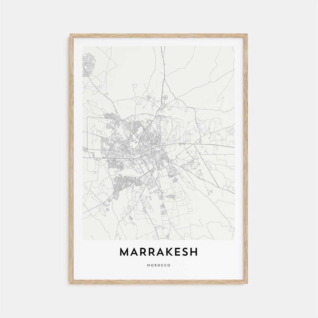 Map of Marrakesh Print, Marrakesh Map Gift, Marrakesh Poster, City Map ...