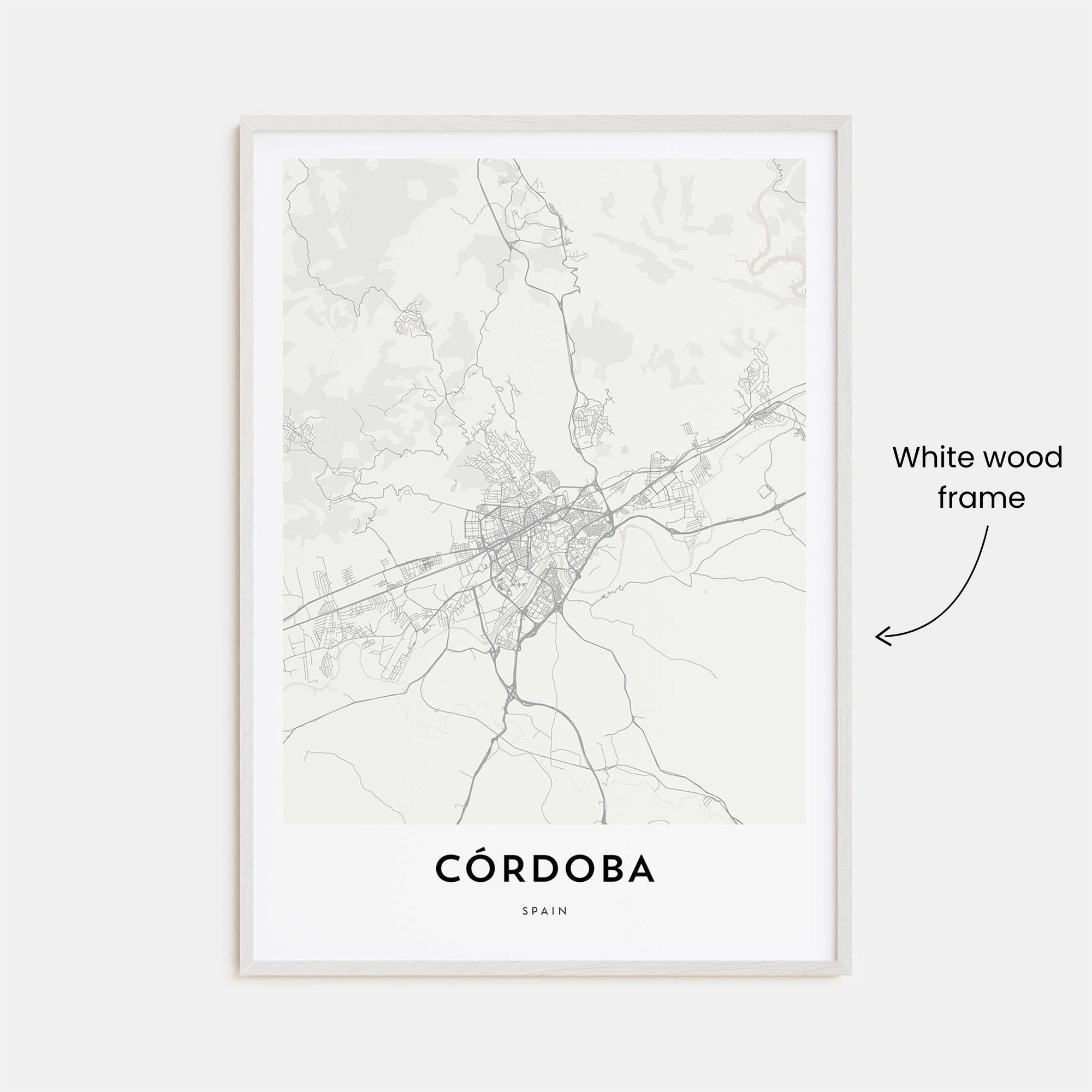 Map of Cordoba Spain Print, Cordoba Map Gift, Cordoba Poster, City Map ...