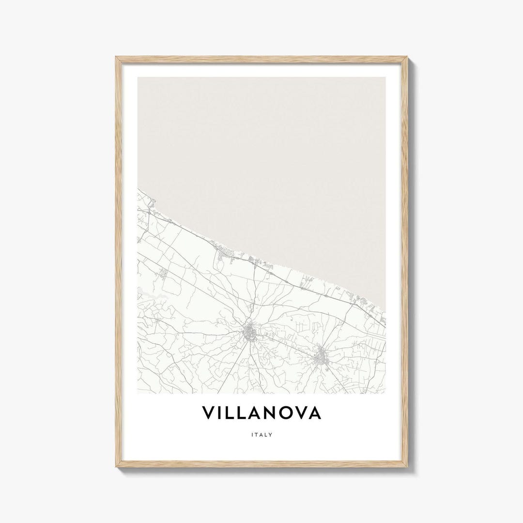 Villanova Italy Map Print: City Map Wall Art - Etsy