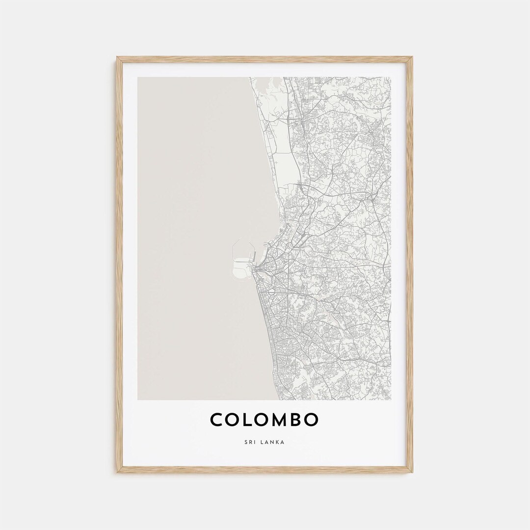 Map of Colombo Print, Colombo Map Gift, Colombo Poster, City Map ...