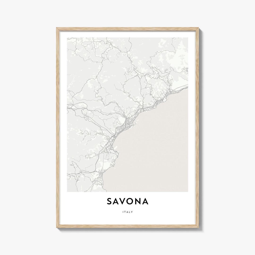 Map of Savona Print, Savona Map Gift, Savona Poster, City Map Artwork ...