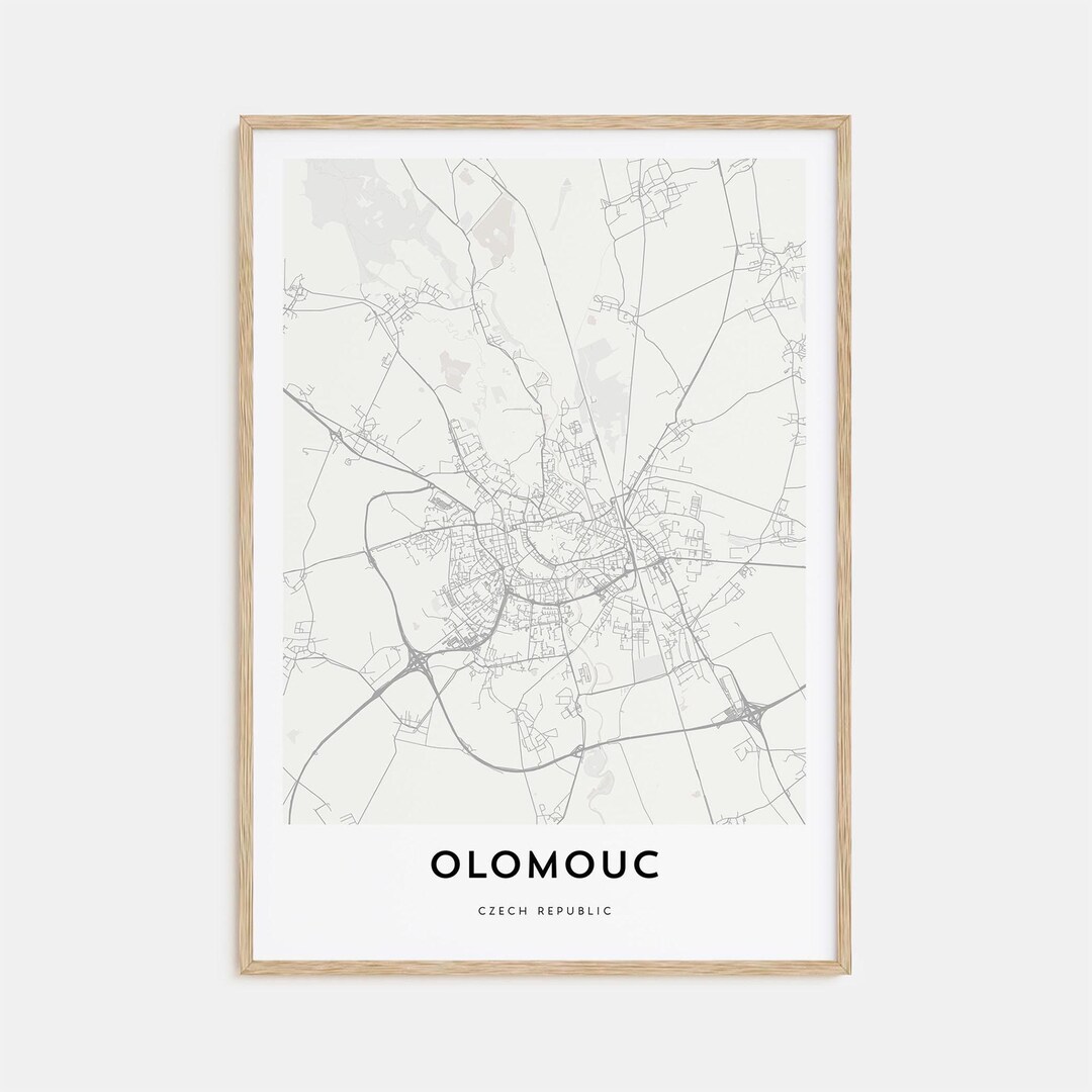 Map of Olomouc Print, Olomouc Map Gift, Olomouc Poster, City Map ...