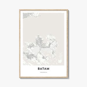 Map of Batam Print, Batam Map Gift, Batam Poster, City Map Artwork for ...