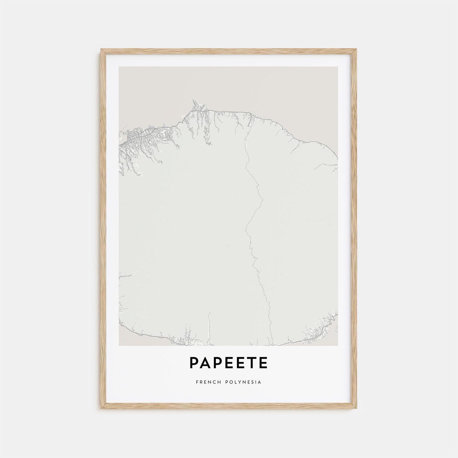 Map of Papeete Print, Papeete Map Gift, Papeete Poster, City Map ...