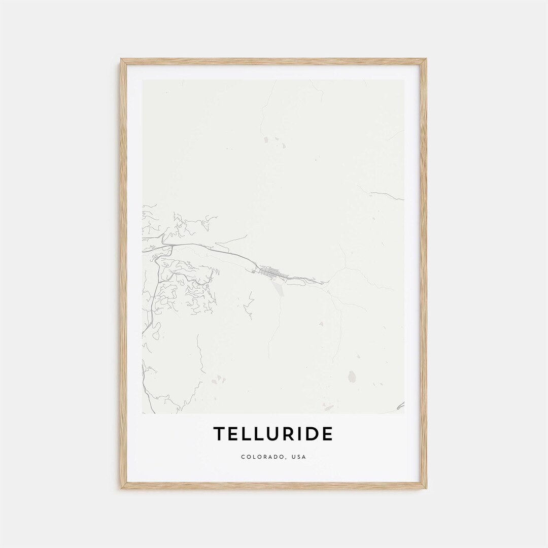 Map of Telluride Print, Telluride Map Gift, Telluride Poster, City Map ...
