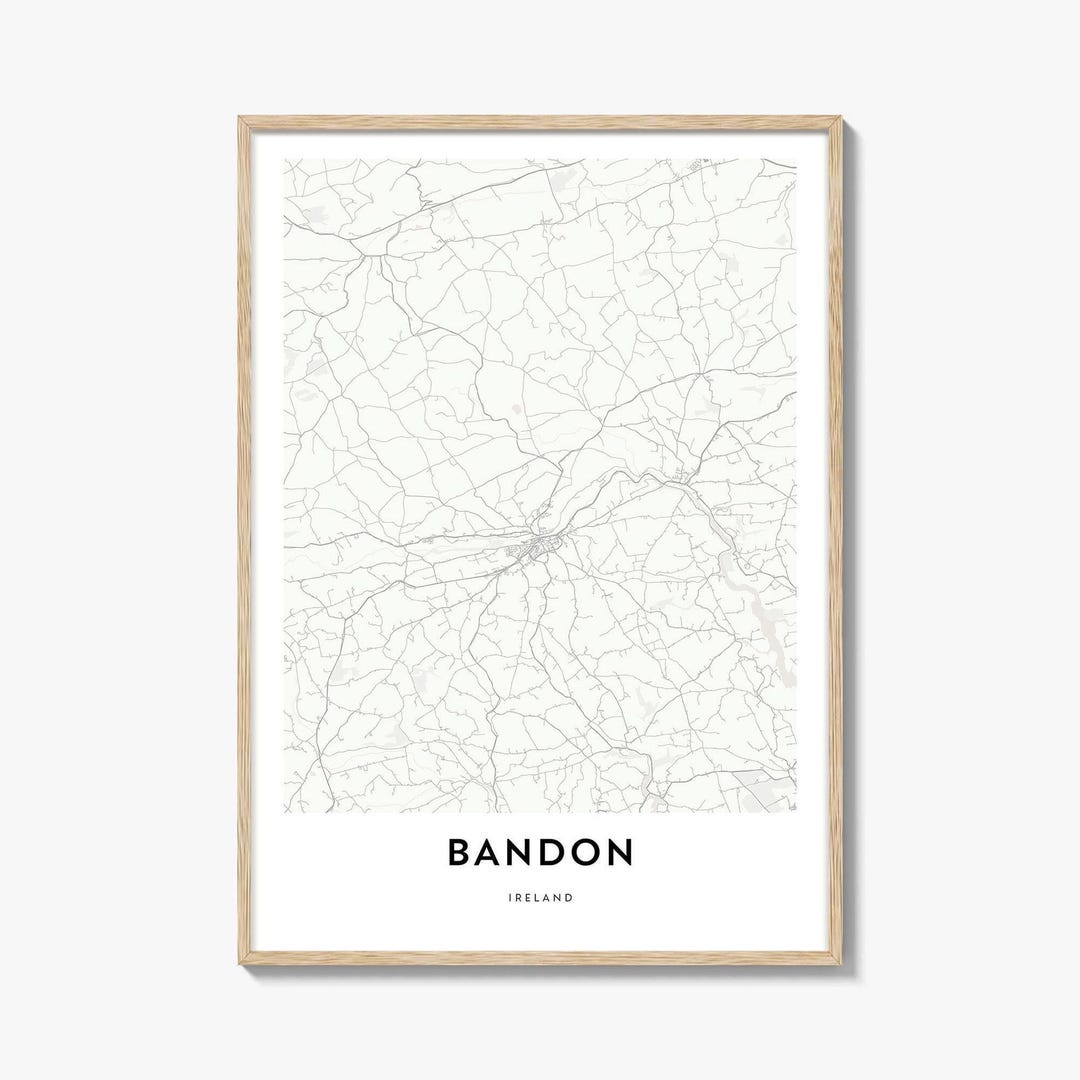 Bandon Ireland Map Print: Cityscape Home Decor - Etsy
