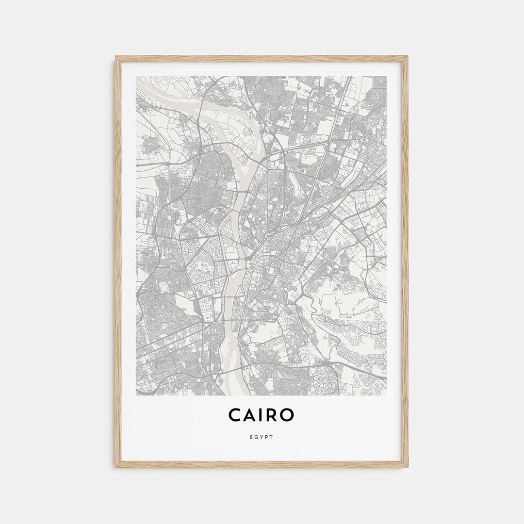 Map of Cairo Print, Cairo Map Gift, Cairo Poster, City Map Artwork for ...