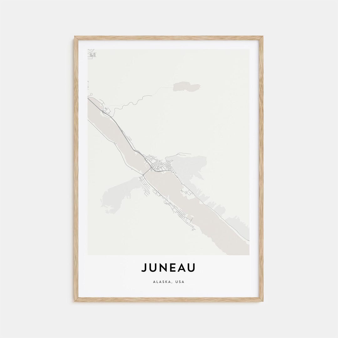 Map of Juneau Print, Juneau Map Gift, Juneau Poster, City Map Artwork ...