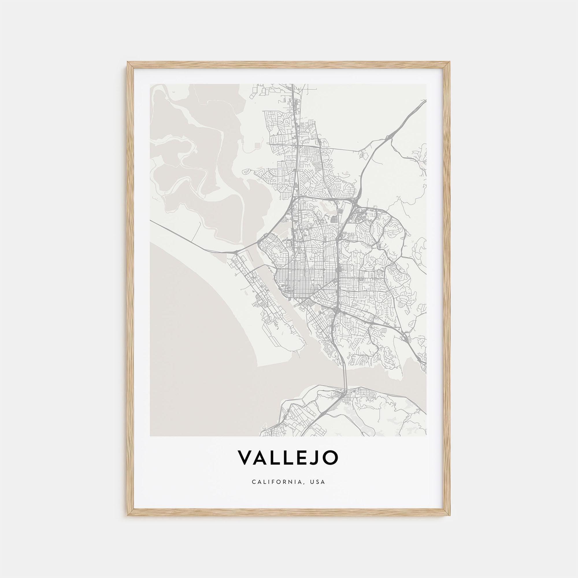 Map of Vallejo Print, Vallejo Map Gift, Vallejo Poster, City Map ...
